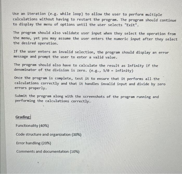 Solved Objective To Create A Menu Driven Program That 4486