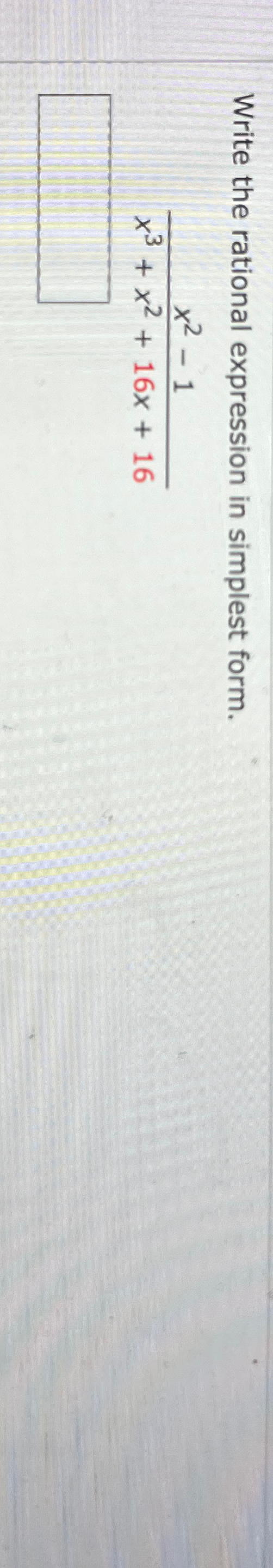 Solved Write the rational expression in simplest | Chegg.com