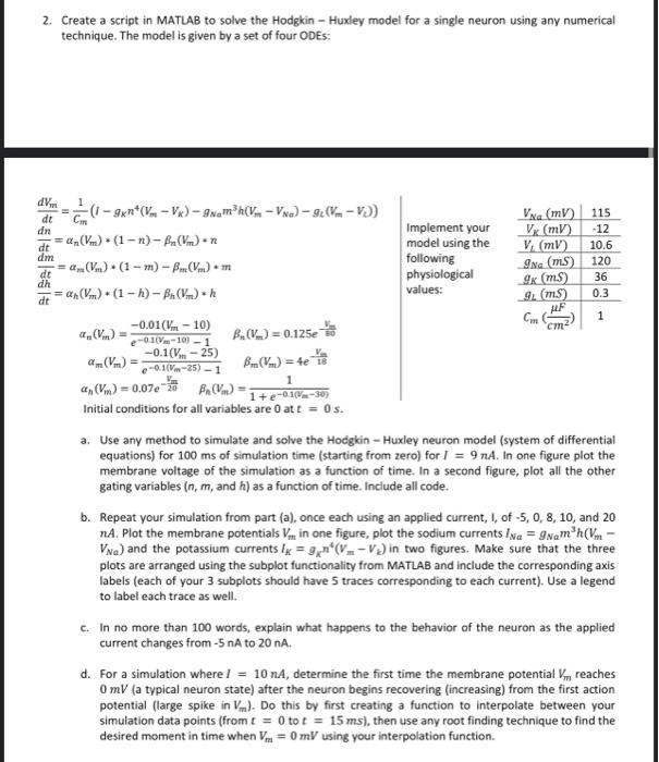Solved Please do A, B and C in Matlab. PLEASE MAKE SURE | Chegg.com