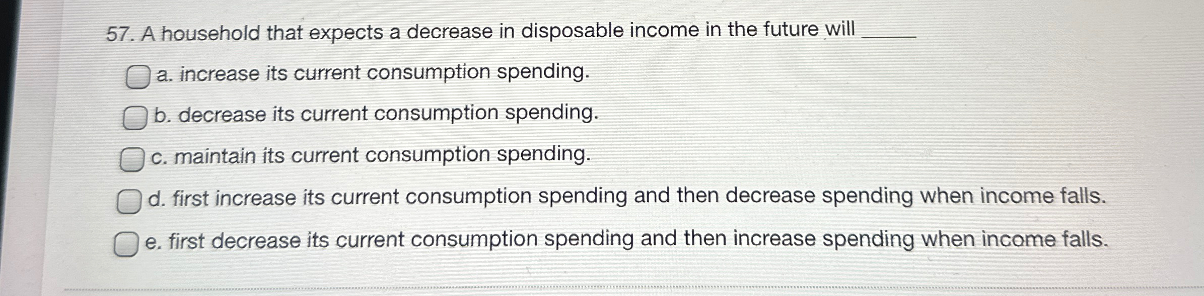 Solved A household that expects a decrease in disposable | Chegg.com