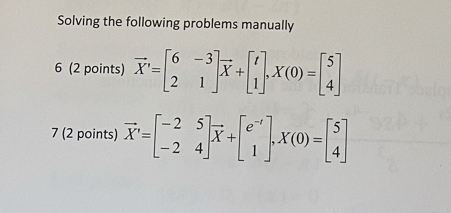 Solved Solving the following problems manually6 (2 ﻿points) | Chegg.com