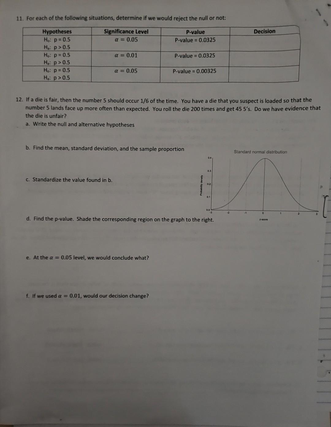 Solved 11. For each of the following situations, determine | Chegg.com