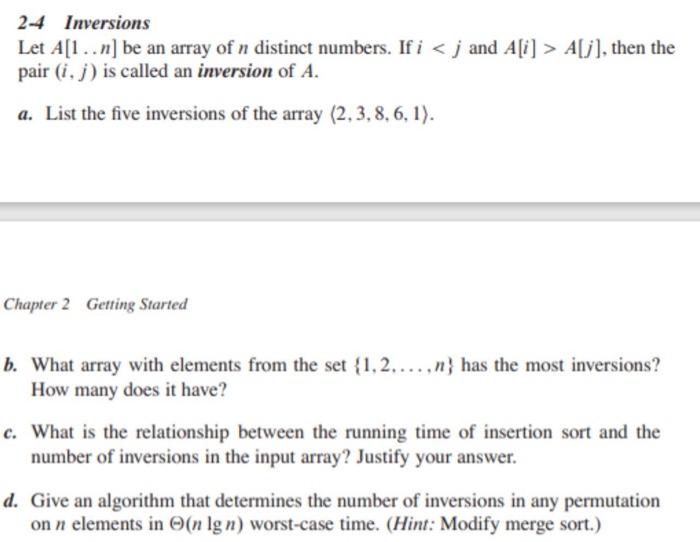 Solved 2-1 Insertion sort on small arrays in merge sort | Chegg.com