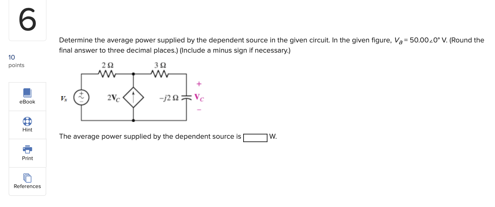 Solved Determine the average power supplied by the dependent | Chegg.com