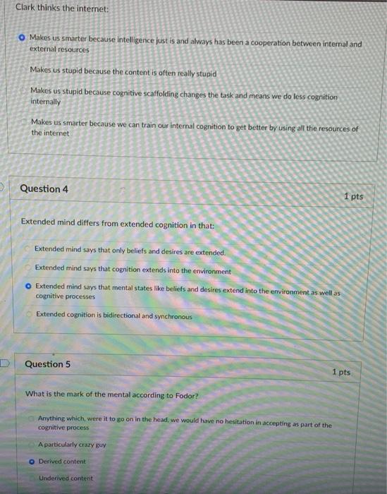 Solved Clark thinks the internet: Makes us smarter because | Chegg.com
