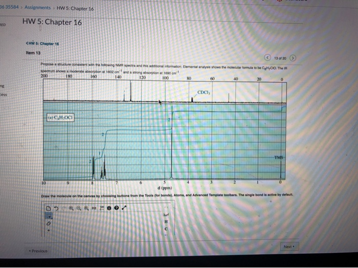 Solved Propose a structure consistent with the following NMR | Chegg.com