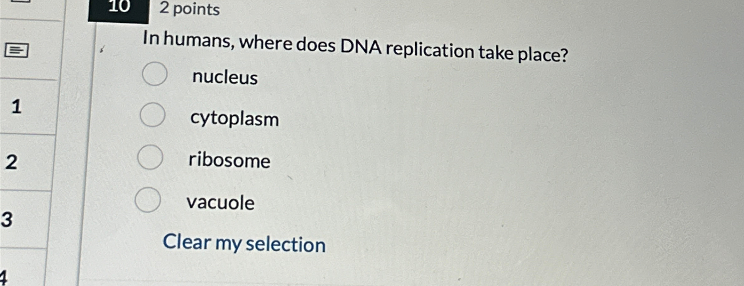 Solved 102 ﻿pointsIn humans, where does DNA replication take | Chegg.com