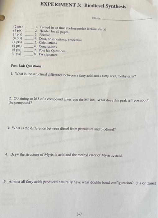 Solved Post Lab Questions: 1. What is the structural | Chegg.com