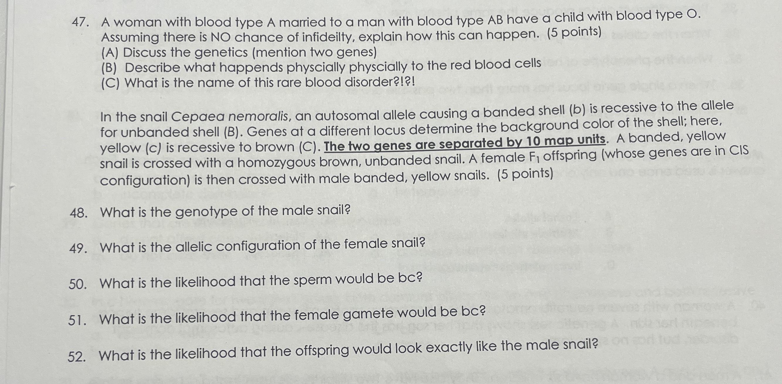 Solved Need help. Please answer all questions. ﻿A woman with | Chegg.com