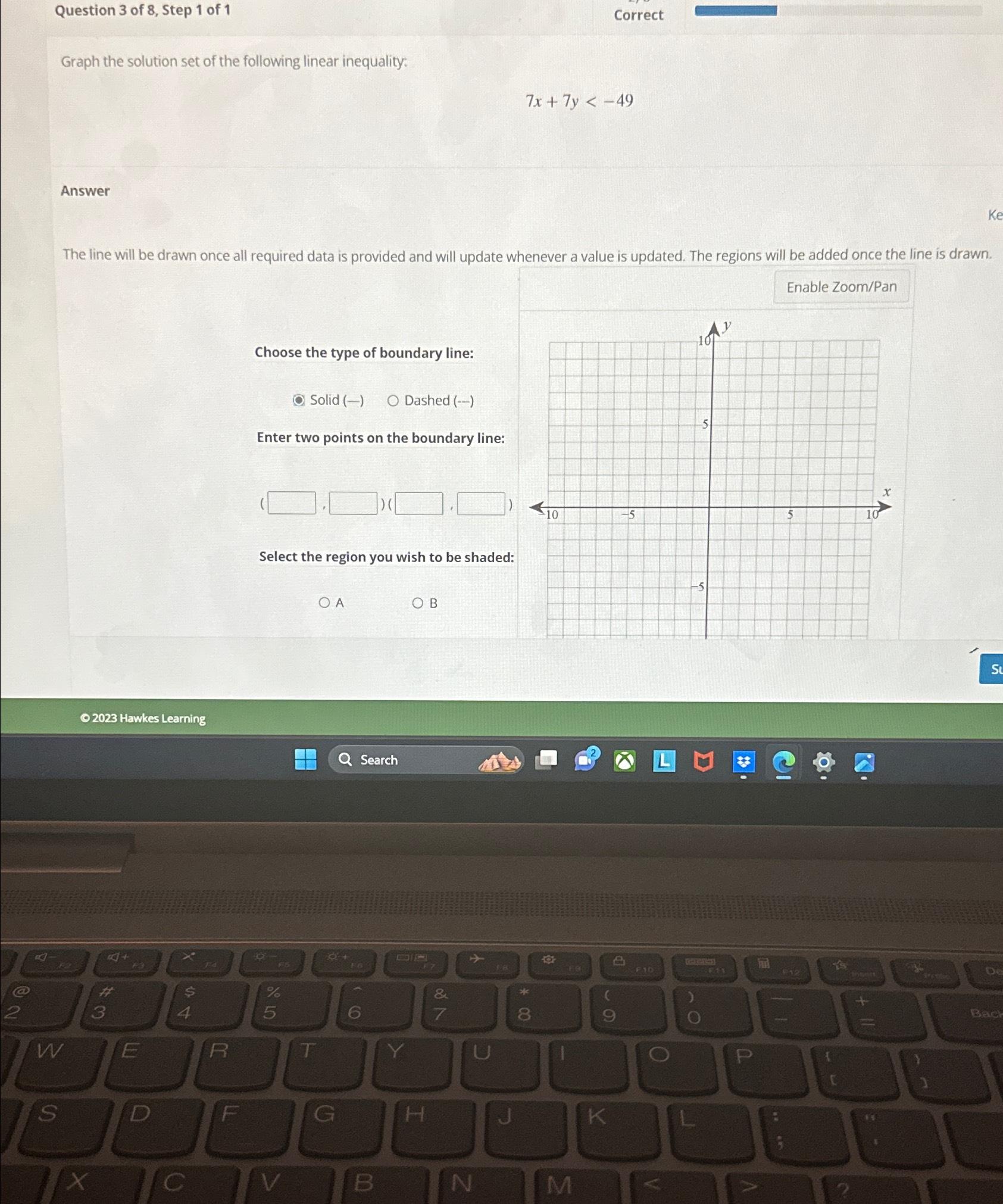 Solved Question 3 ﻿of 8, ﻿Step 1 ﻿of 1CorrectGraph the | Chegg.com