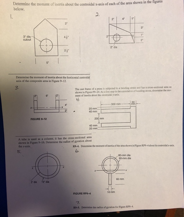 Solved Determine the moment of inertia about the centroidal | Chegg.com