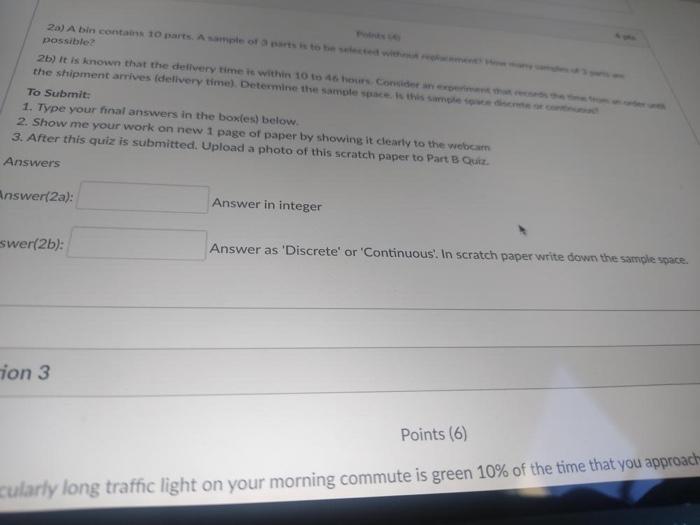 Solved 2b) It is known that the dilivery the shipment | Chegg.com