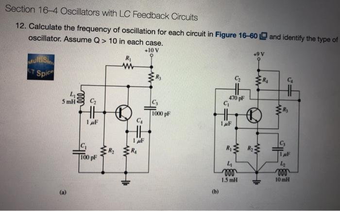 Solved Section 16-4 Oscillators with LC Feedback Circuits | Chegg.com