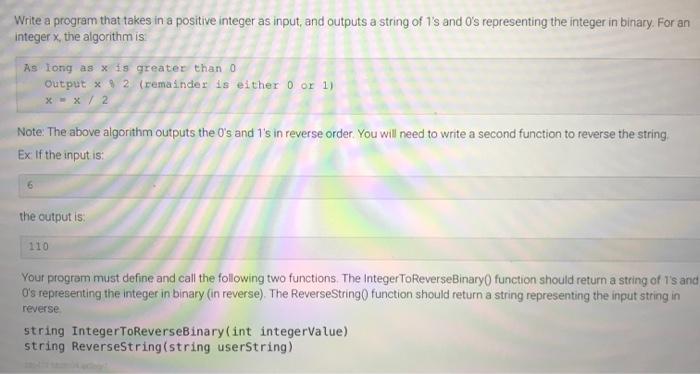 Solved Write a program that takes in a positive integer as | Chegg.com
