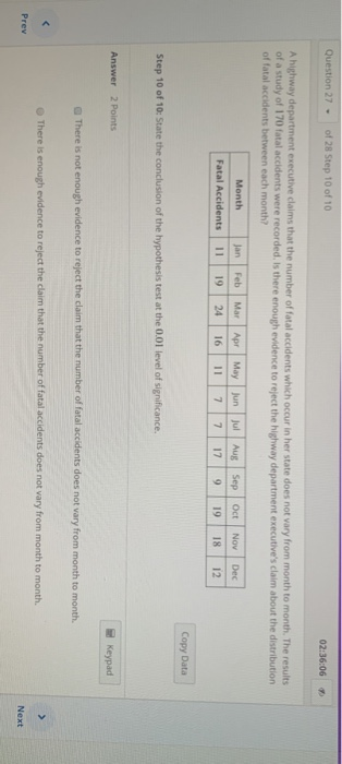 Solved Question 27 of 28 Step 1 of 10 02:39:32 A highway | Chegg.com