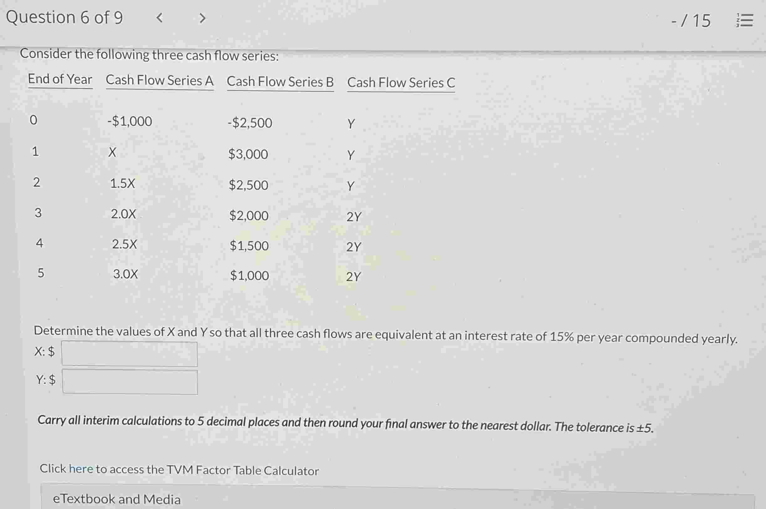 Solved Consider the following three cash flow series: | Chegg.com