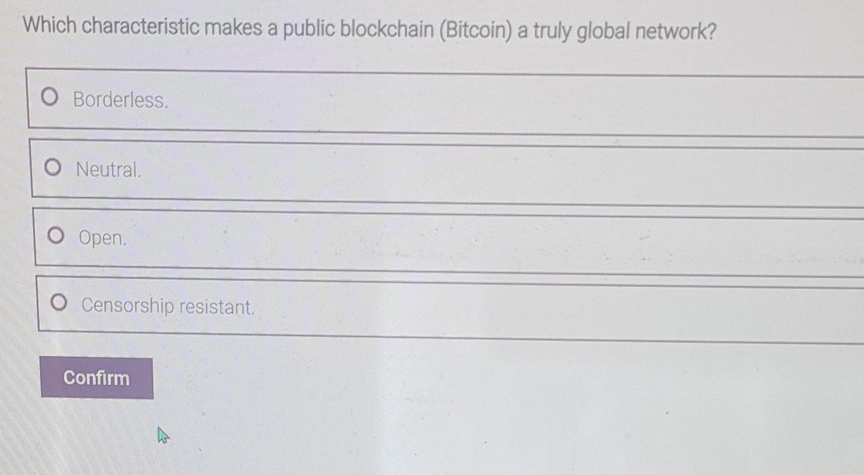 Solved Which characteristic makes a public blockchain | Chegg.com