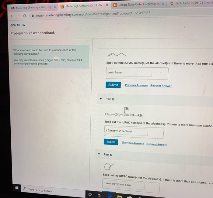 Solved: Mastering Chemistry - Gen, Org * MasteringChemistr... | Chegg.com