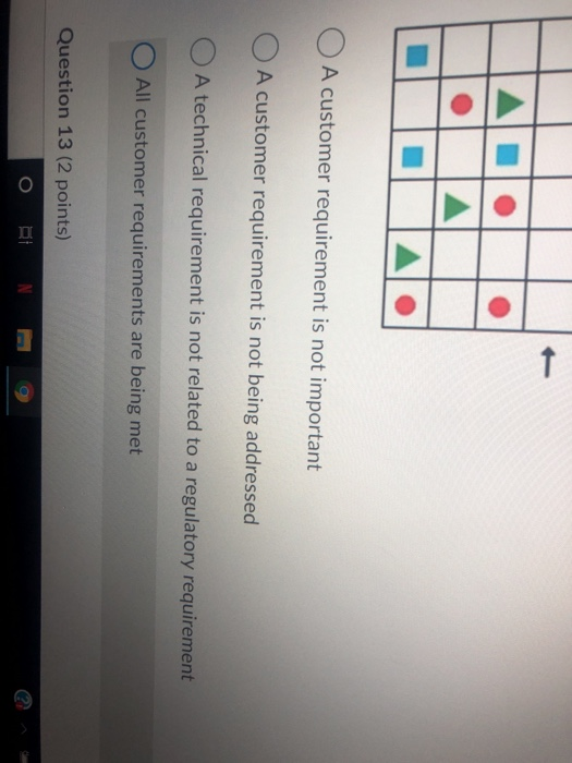 Solved Question 12 (1 point) In the Quality Function | Chegg.com
