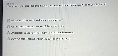 Solved was st cesAfter an exercise, a half-full box of ammo | Chegg.com