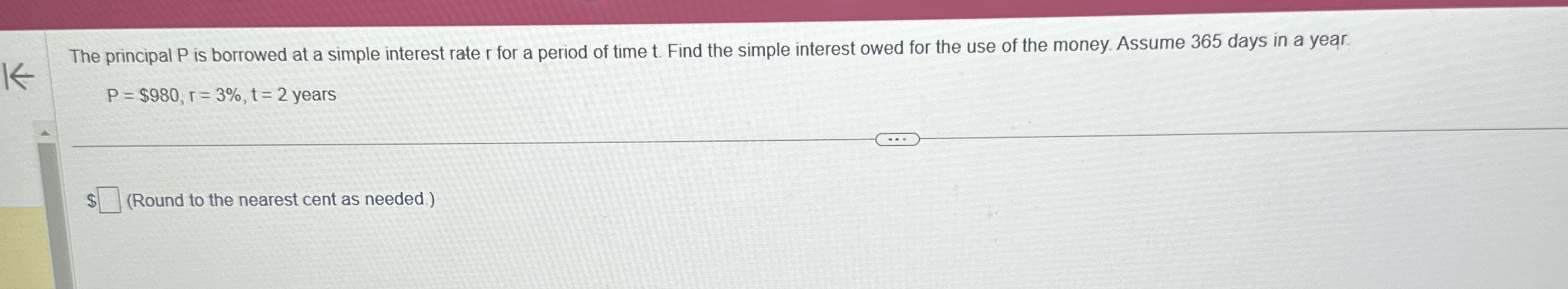 Solved The principal P ﻿is borrowed at a simple interest | Chegg.com