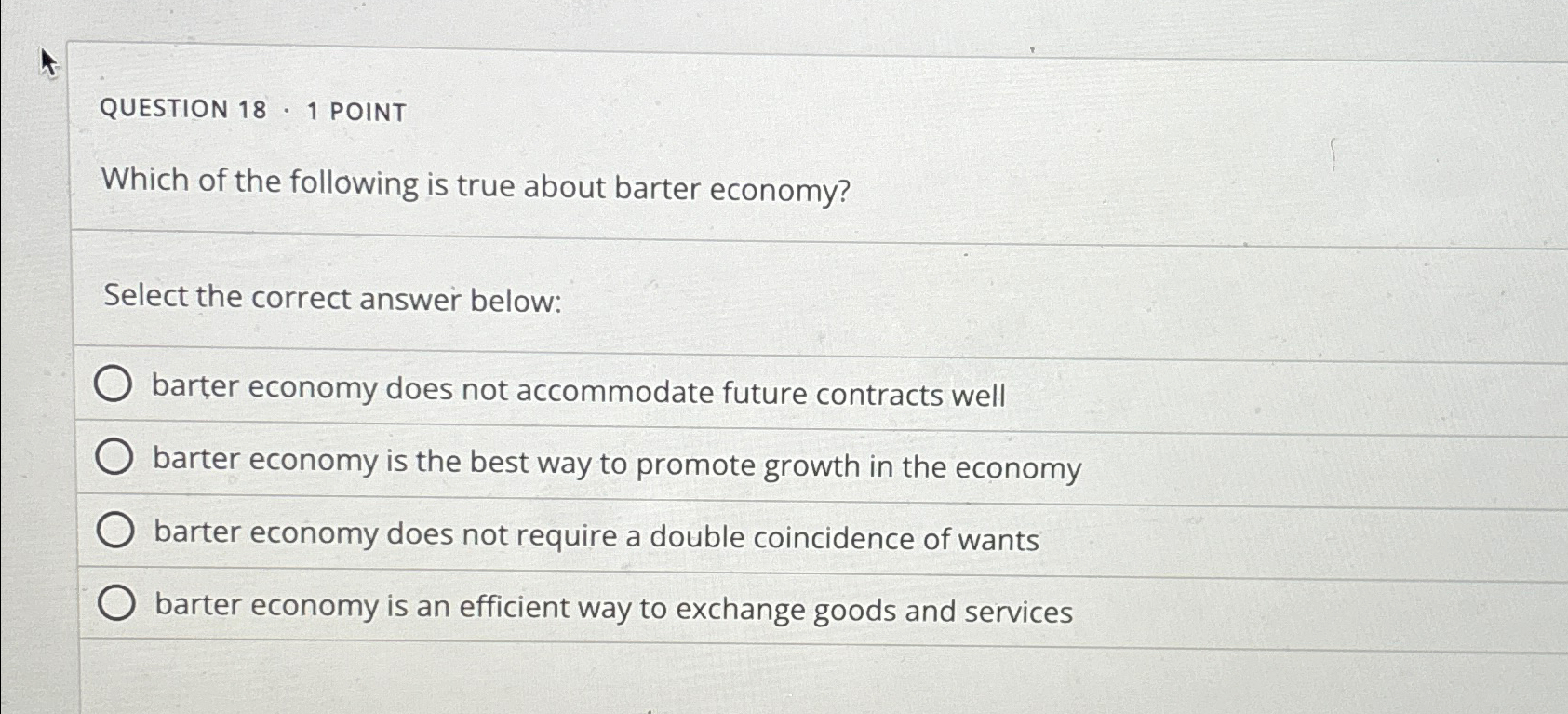 Solved QUESTION 18*1 ﻿POINTWhich of the following is true | Chegg.com