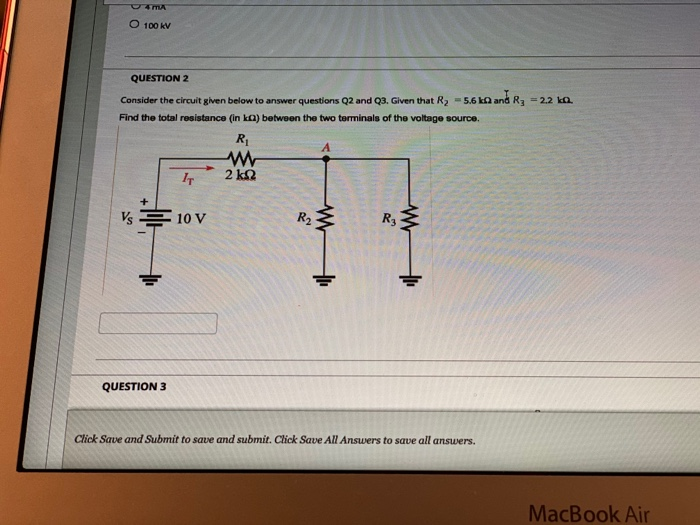 Solved Question Completion Status: QUESTION 3 In the circuit | Chegg.com