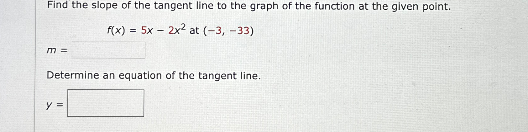 Solved Find the slope of the tangent line to the graph of | Chegg.com