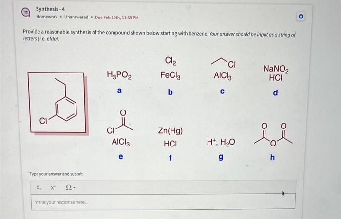 Solved Provide a reasonable synthesis of the compound shown | Chegg.com