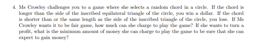 Solved Ms Crowley challenges you to a game where she selects | Chegg.com