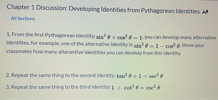 Solved Chapter 1 Discussion: Developing Identities from | Chegg.com