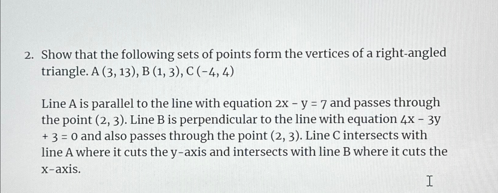 Solved Show that the following sets of points form the | Chegg.com