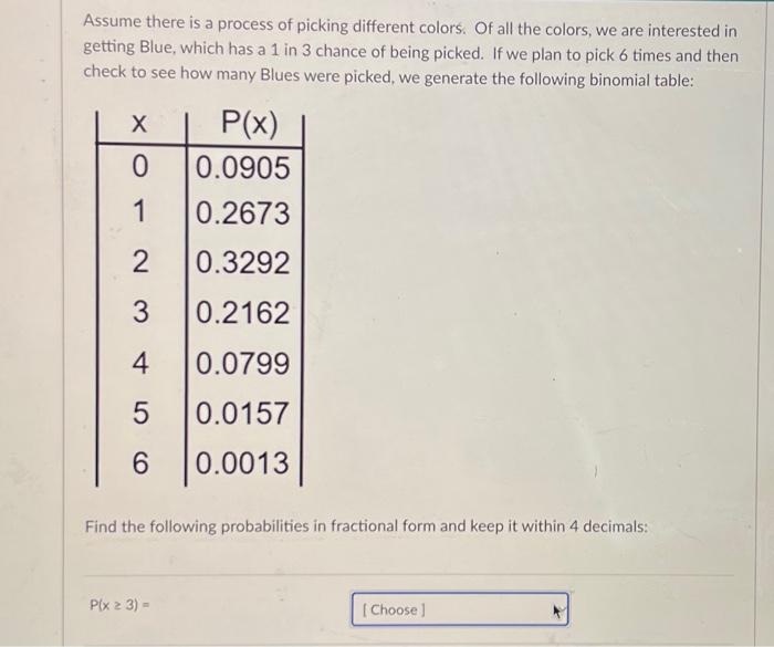 Solved Assume there is a process of picking different | Chegg.com