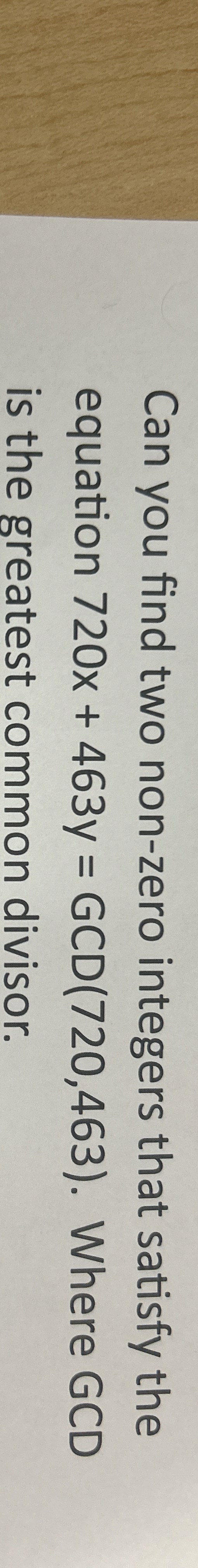 Solved Can you find two non-zero integers that satisfy the | Chegg.com