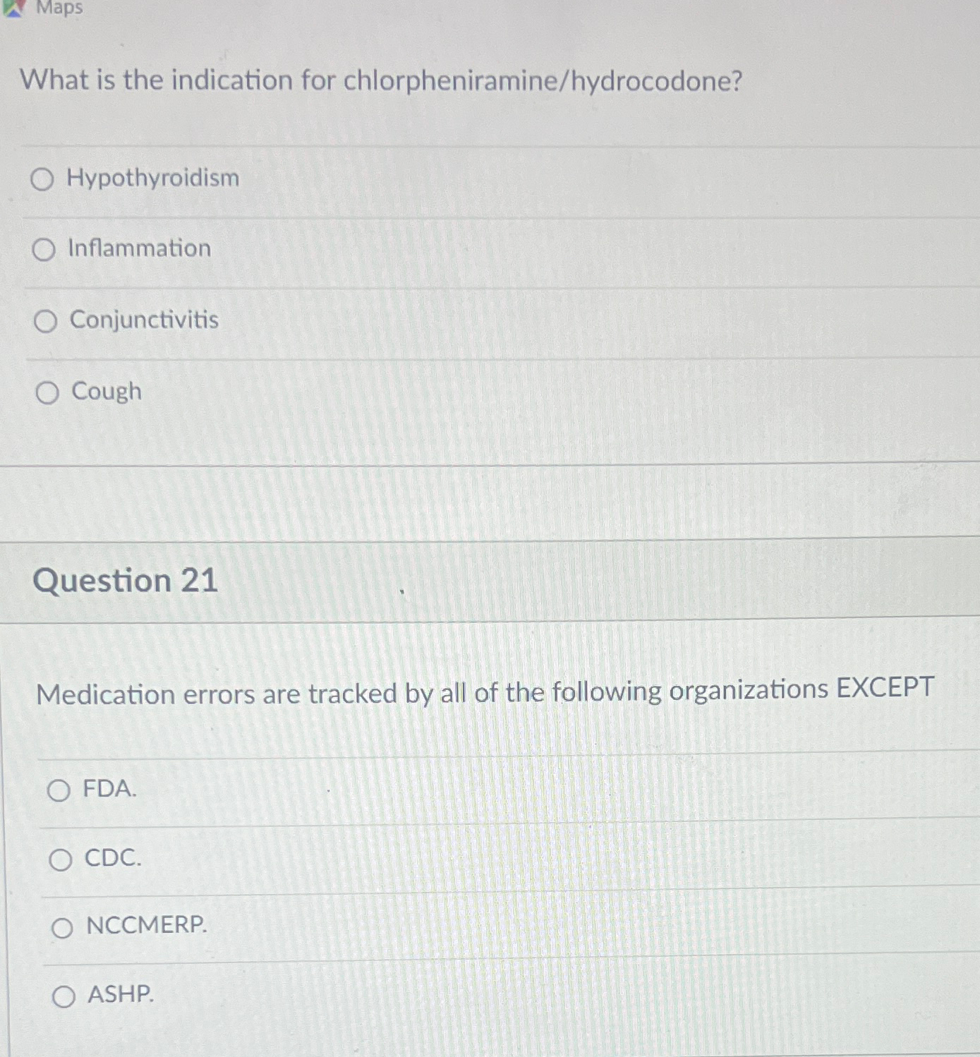 Solved MapsWhat is the indication for | Chegg.com