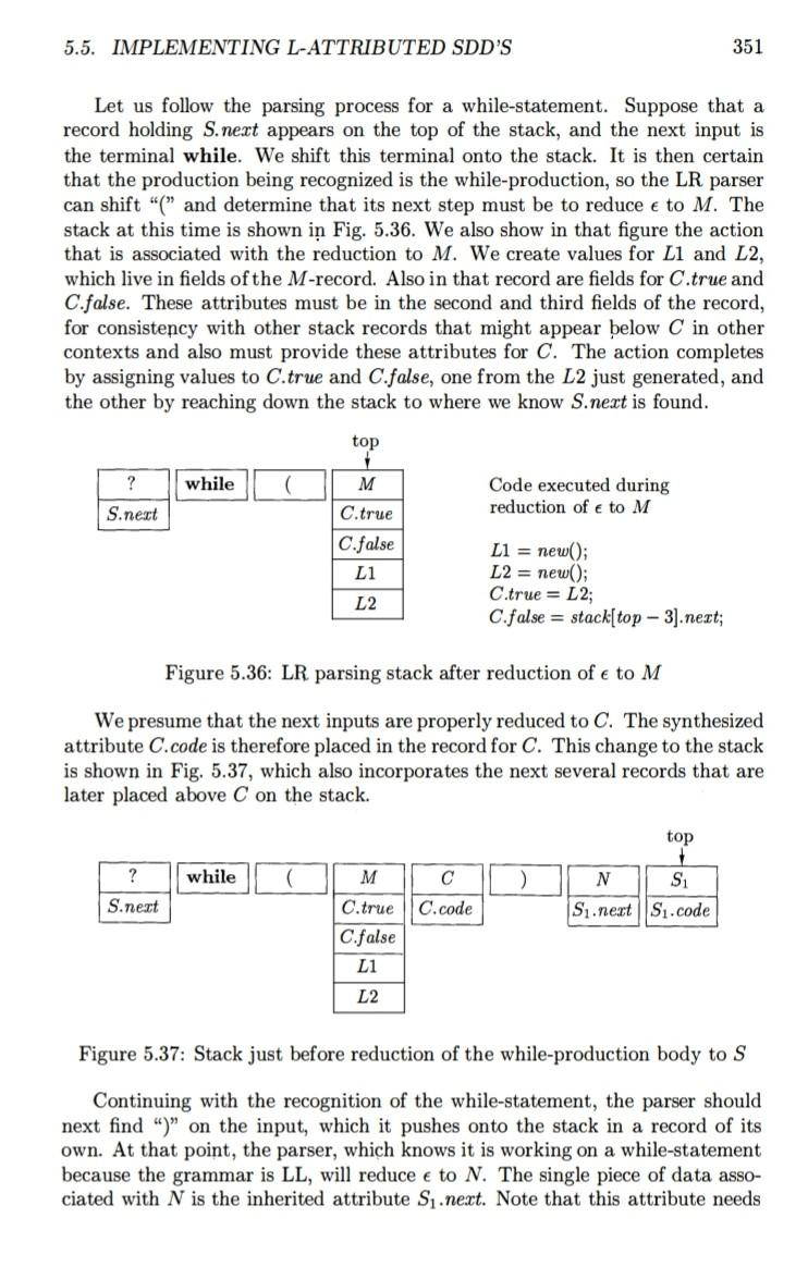 Solved Exercise 5.5.5: Implement each of your SDD's of | Chegg.com