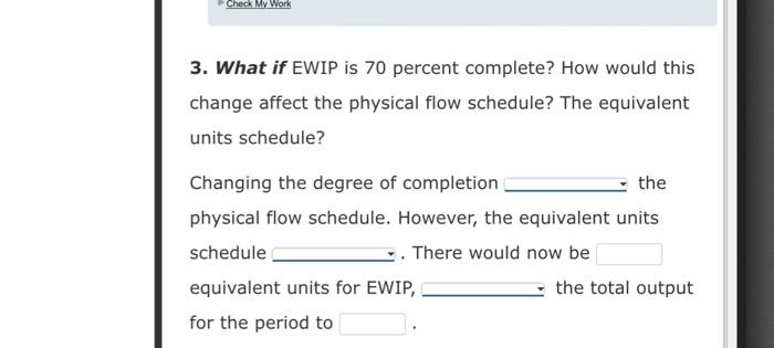 Solved Physical Flow and Equivalent Units with EWIP Fleming, | Chegg.com