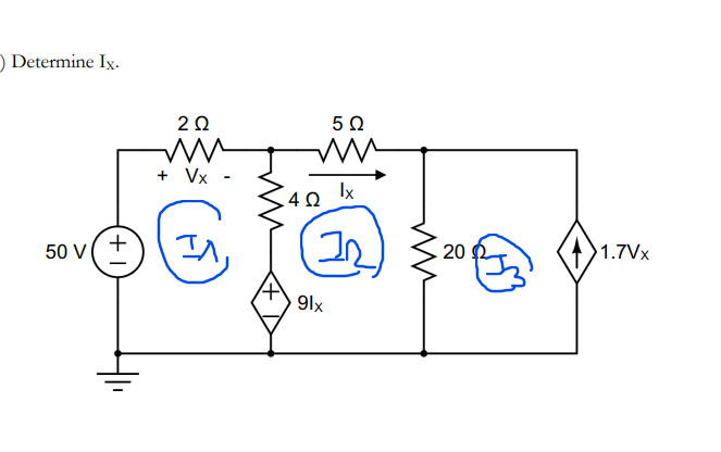 Solved Determine Ix. ﻿Using mesh analysis and nodal | Chegg.com