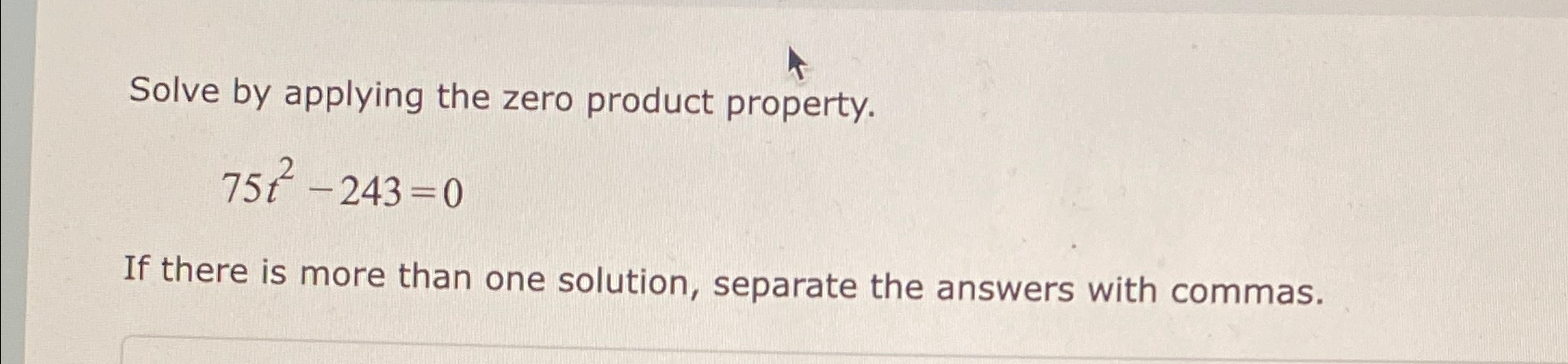 Solved Solve by applying the zero product | Chegg.com