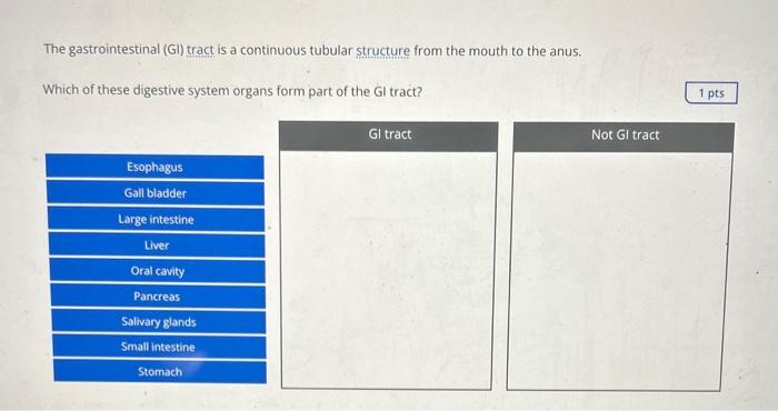 Solved Which of these digestuve system organs form part of | Chegg.com
