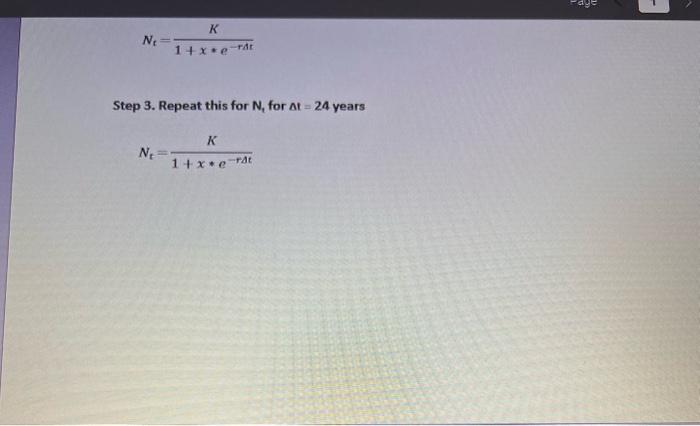 [solved] Instructions Use The Logistic Equation To Analyze