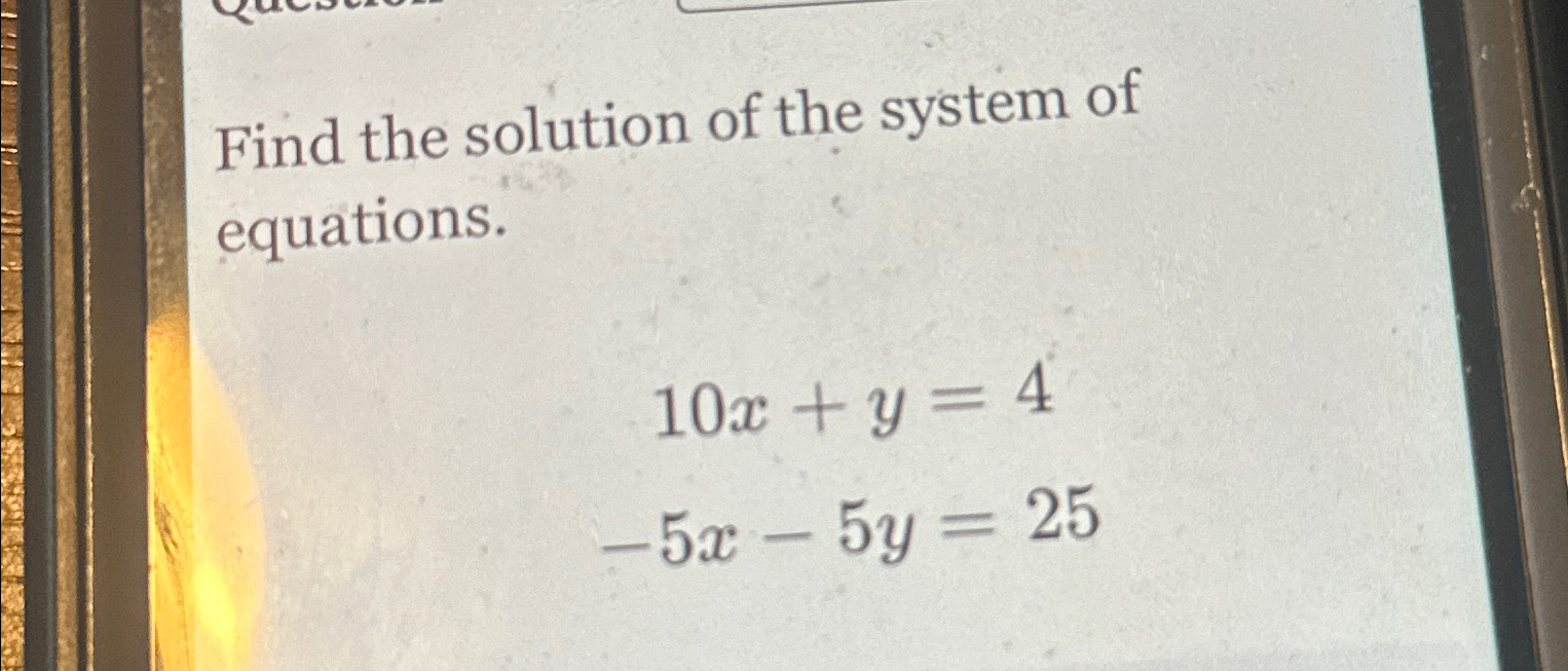 Solved Find the solution of the system of | Chegg.com