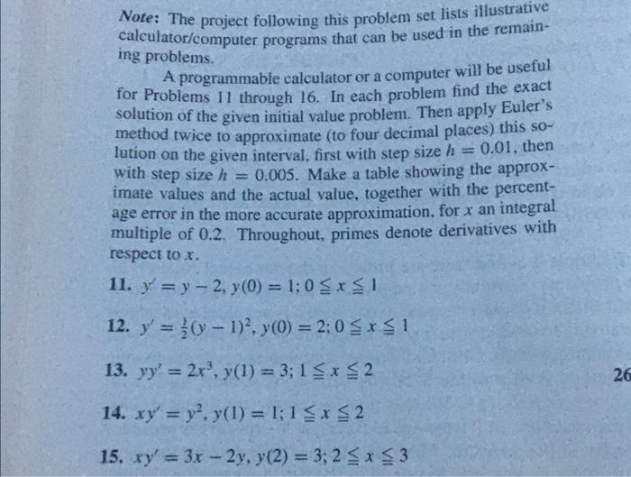Solved Note: The project following this problem set lists | Chegg.com