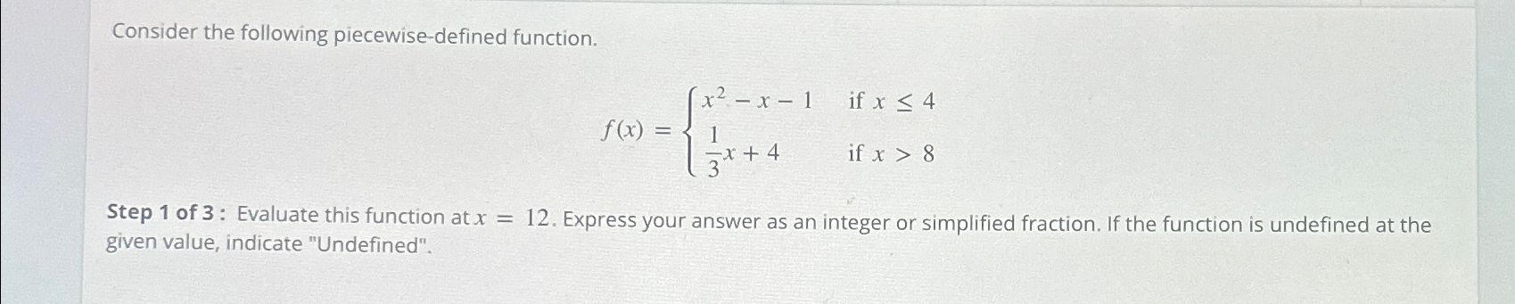 Solved Consider the following piecewise-defined | Chegg.com
