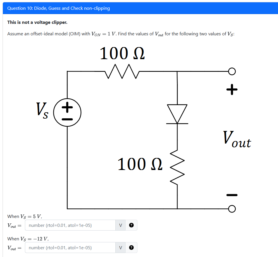 Solved This is ﻿not a voltage clipper.Assume an | Chegg.com