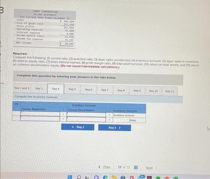 Solved Problem 13.4A (Algo) Calculating financial statement | Chegg.com