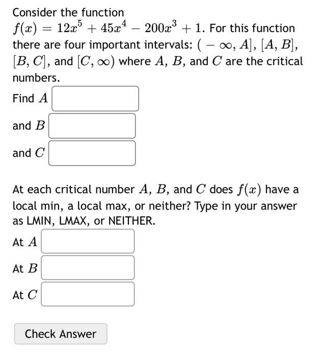 Solved - Consider the function f(x) = – 223 2x3 + 42x2 – | Chegg.com