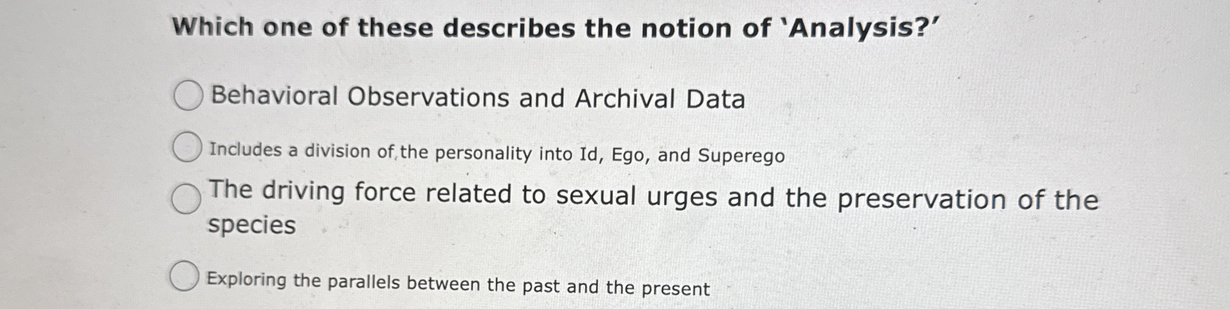 Solved Which one of these describes the notion of | Chegg.com