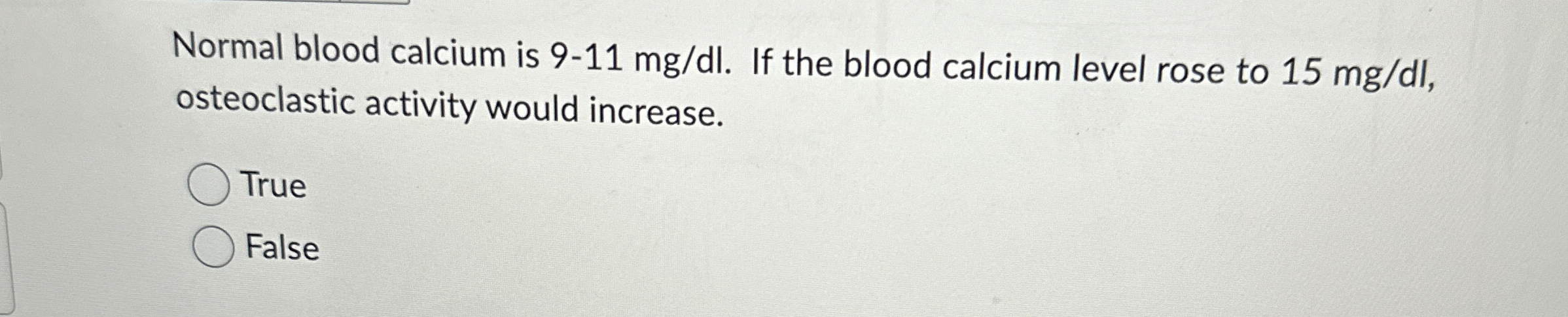 Solved Normal blood calcium is 9-11mgdl. ﻿If the blood | Chegg.com