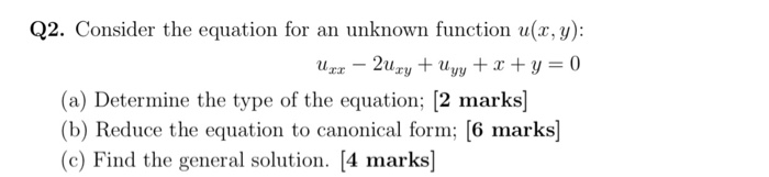 Solved Q2. Consider the equation for an unknown function | Chegg.com